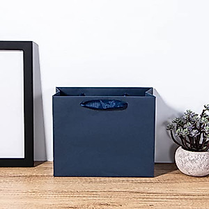 Sdootjewelry Blue Gift Bags, Navy Gift Bag with Handles 8.7×3.9×7.1'' Kraft Paper Bags 20 Pack Heavy Duty Shopping Bags Matte Paper Bags Party Bags Shopping Bags Merchandise Bags