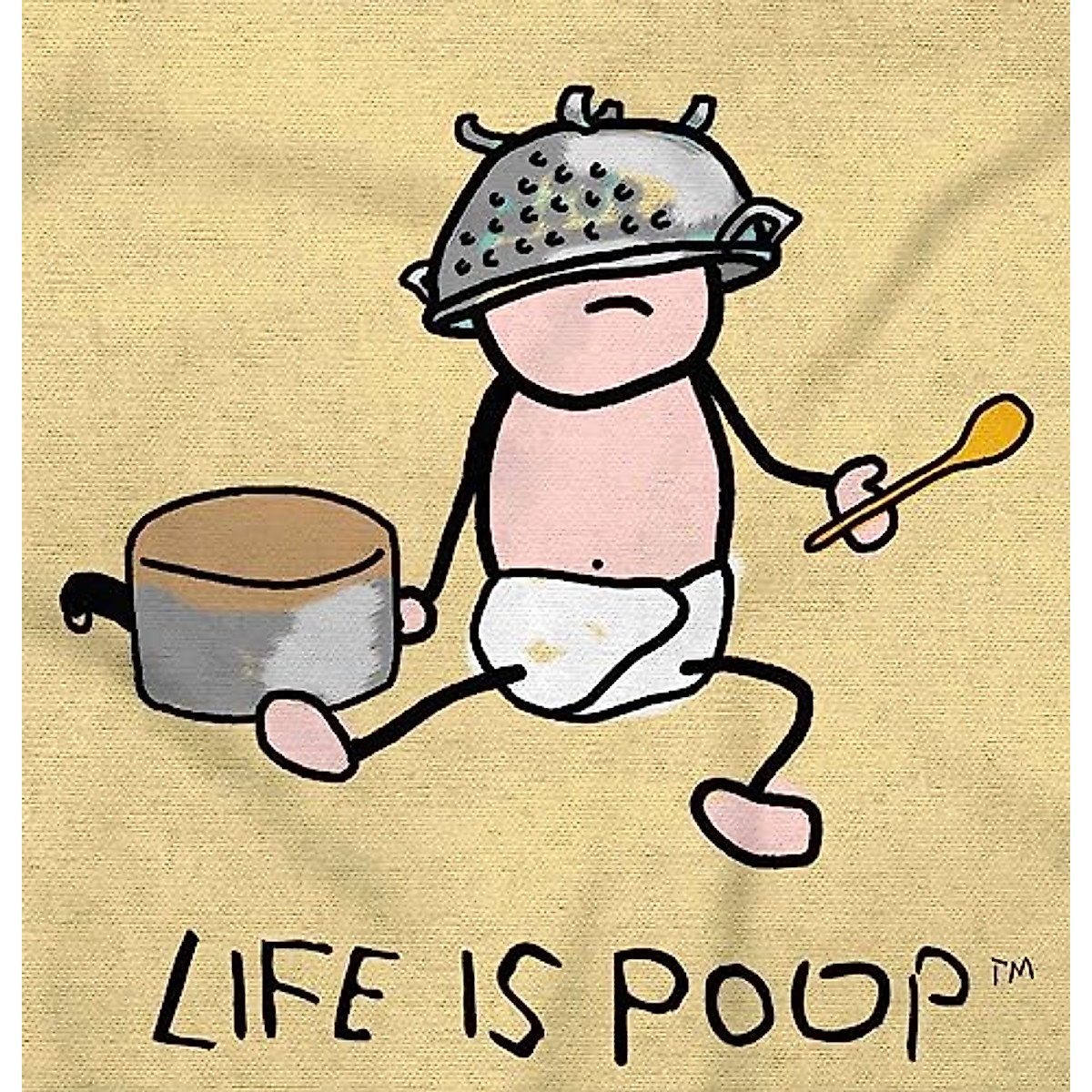 Brisco Brands Life Is Poop Pots And Pans Funny Cute Baby Romper Boys or Girls