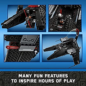 LEGO Star Wars Inquisitor Transport Scythe 75336 Buildable Toy Starship, Obi-Wan Kenobi Set, Ben Kenobi Minifigure with Blue and Double-Bladed Red Lightsabers