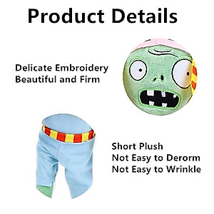 JHESAO 12" Plants and Zombies Plush RA Zombie Toys PVZ Plushies 1 2 Stuffed Soft Doll Sun Zombie Toy
