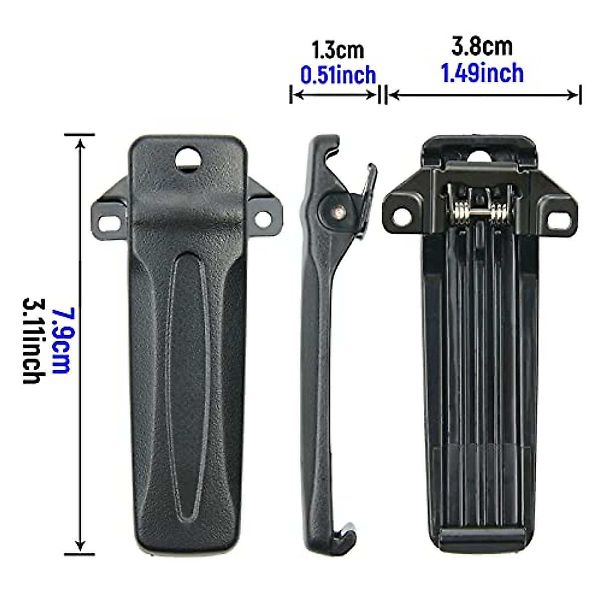 MINGYINIGE 4 Pack KBH-10 Belt Clip Compatible for Kenwood TK-270G TK-272G TK-2100 TK-2118 TK-3206 TK-3207 TK-280 TK-290 TK-2302 Radio