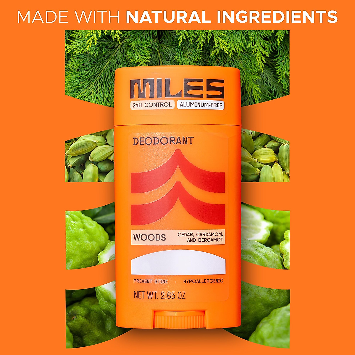 Miles - Deodorant for Teens, Tweens, & Kids - No Aluminum, Odor-Neutralizing Technology, Kid Friendly - Rugged Scent - 2-Pack