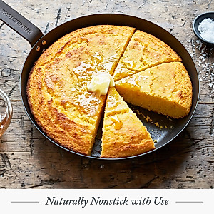 Merten & Storck Pre-Seasoned Carbon Steel 10" Frying Pan Skillet, Cast Iron Lightweight, Durable, Sear Grill Broil Fry, Indoor Outdoor Cooking, Easy to Clean, Oven Safe, Induction, Steel Handle, Black