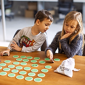 Montessori-Inspired Wooden Matching Game for Toddlers 2-4 Years - Things that Go - Durable, Scratch-Resistant 36 Card Set, Includes Carry Bag - Memory Game for Toddlers 2-4 Years - Means of Transport