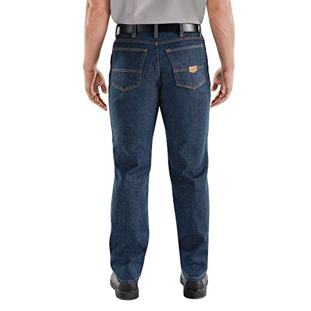 Red Kap Men's Classic Work Jean, Prewashed Indigo, 36x32