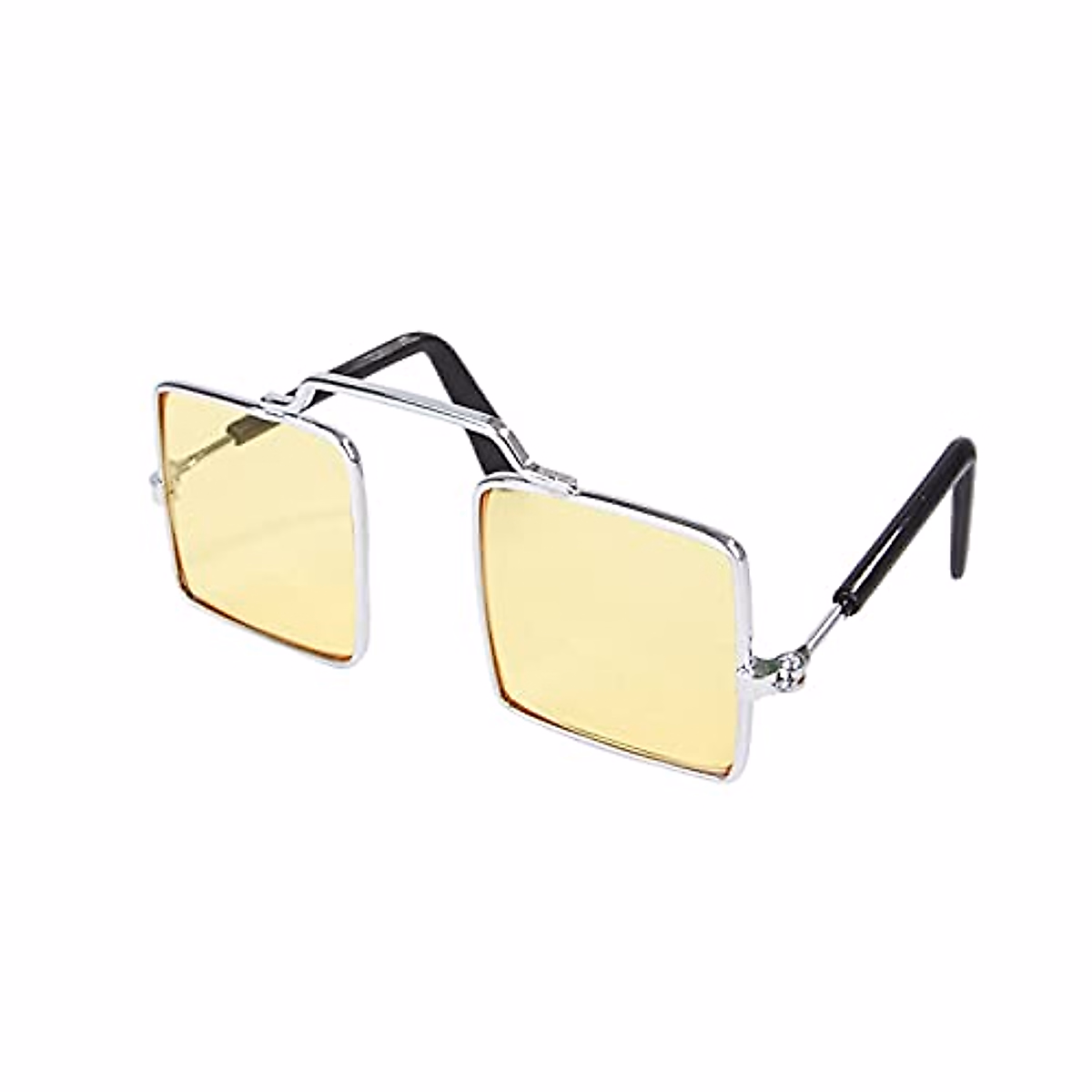 Funny Cat Sunglasses Dog Glasses Metal Retro Quadrate Glasses Puppy Pet Glasses for Cosplay Costume Photos Props