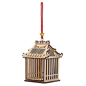 Balacoo Wooden Insect House Grasshopper Cage Bug Habitat Box Insect Critter Cages Garden Hanging Insert Cage for Grasshopper Crickets Insect Light Brown 1