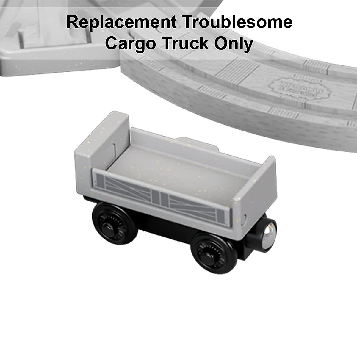 F-Price Replacement Part for Thomas and Friends Wooden Lift and Load Cargo Train Set - GGH31 ~ Replacement Cargo Car ~ Troublesome Truck Gray, White