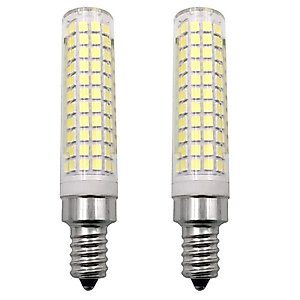 Lxcom Lighting 15W E12 LED Corn Bulb Dimmable 2 Pack- 2835 SMD 136 LEDs Candelabra Lamp 120 Watt Equivalent 1500LM Daylight White 6000K Chandelier Decorative Candle Light Bulbs E12 Base for Home Light