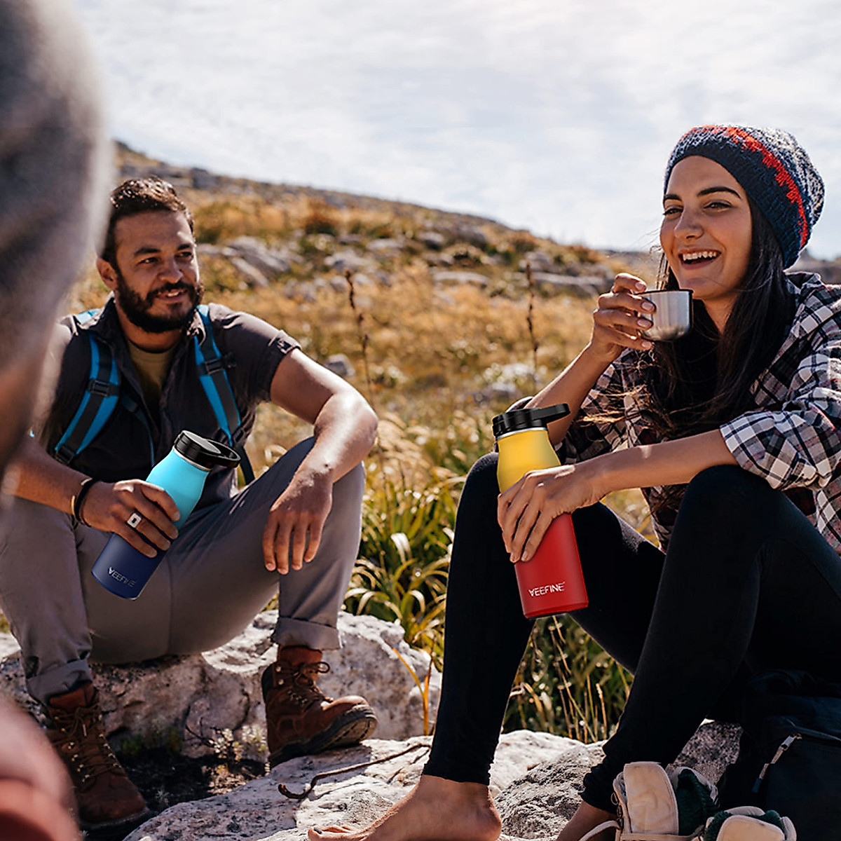 VEEFINE Insulated Water Bottle Dishwasher Safe Metal Water Bottle BPA-Free Stainless Steel Water Bottles 20/32/40oz Reusable Thermos for Hiking Camping and School