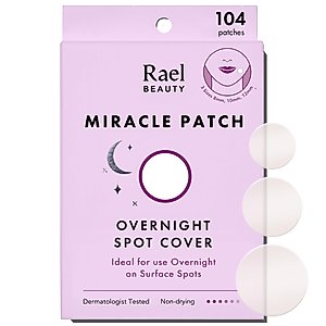Rael Pimple Patches - Miracle Overnight Spot Cover, Thicker & Extra Adhesion, Hydrocolloid Acne Treatment for Face, Zits & Blemishes, Korean Skin Care, Vegan & Cruelty-Free, 3 Sizes (104 Count)