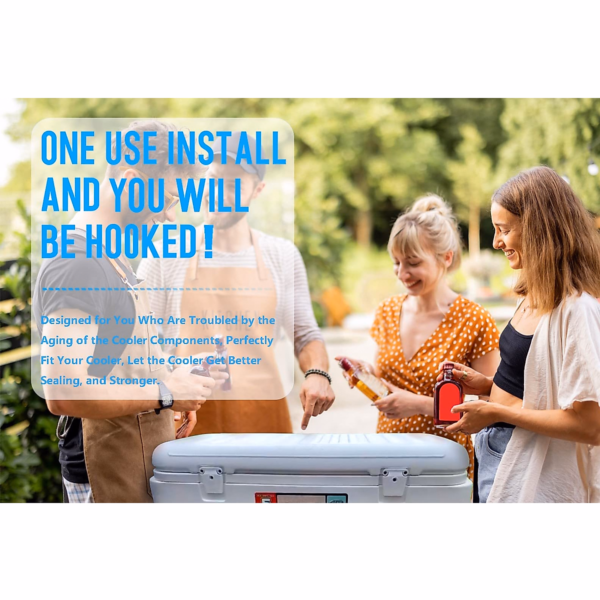 Cooler Replacement Parts Kit, Ice Chest Plastic Hinges, Latch Posts, and Screws, Threaded, and Triple-Snap Drain Plug. The best option for repairing and replacing multiple cooler parts.