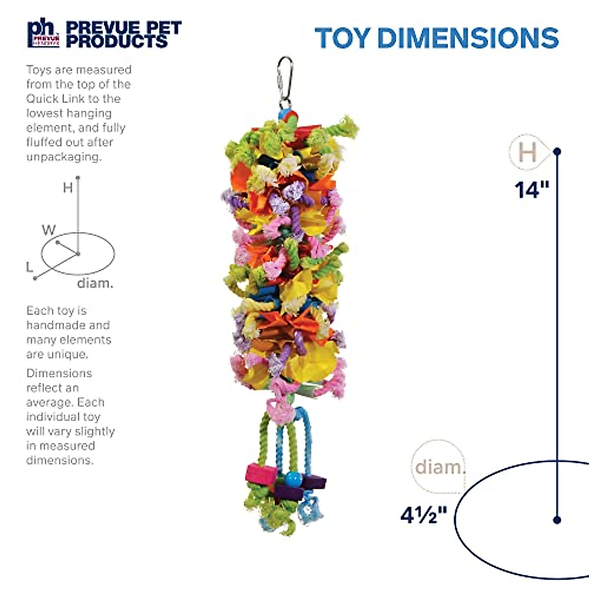 Prevue Pet Products 62606 Calypso Creations Club Bird Toy, Multicolor