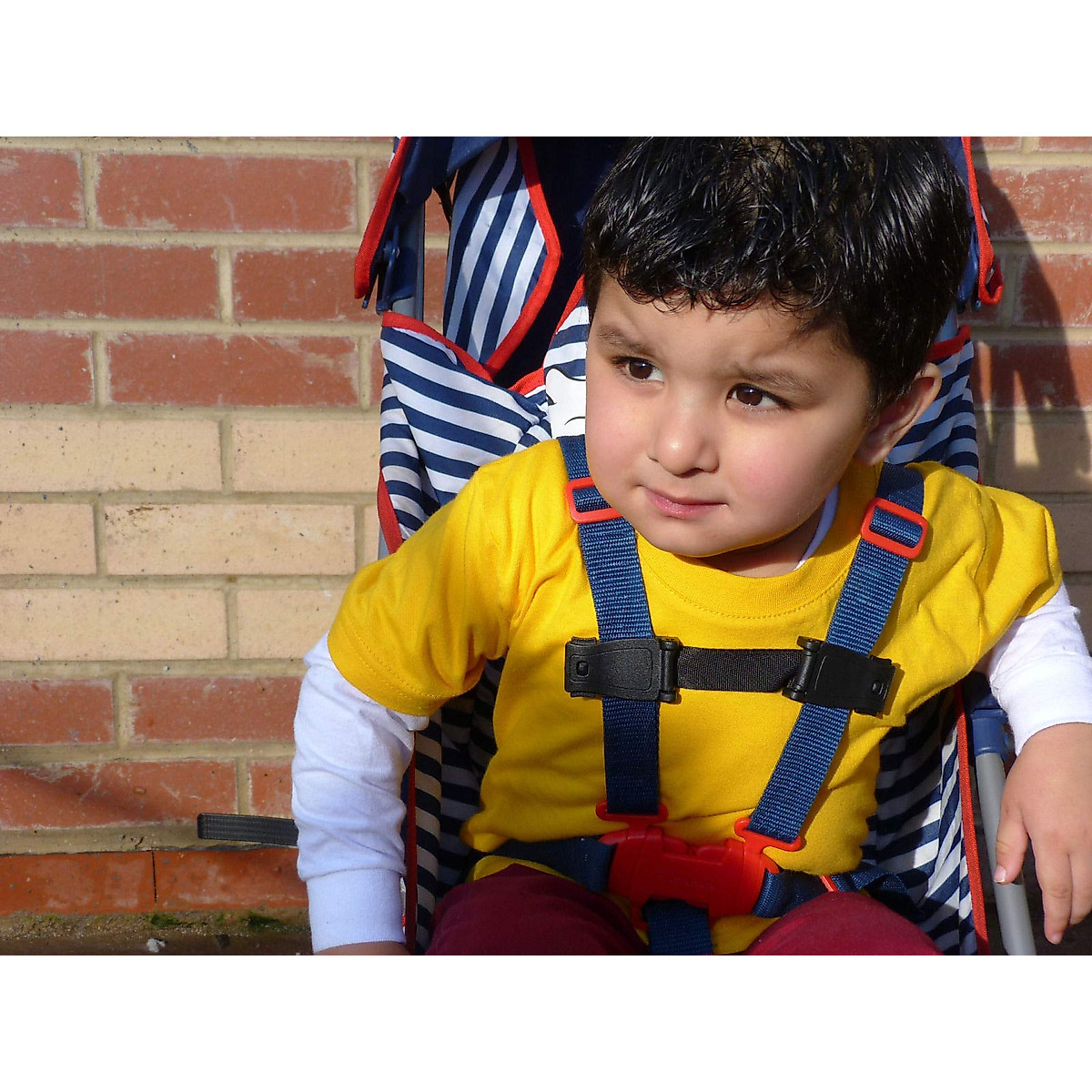 StrapStop - Multipurpose Safety Strap for Car Seats/Bike Seats/Strollers/Backpacks and More - Crash Tested (Blue)