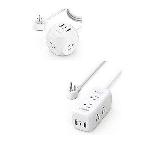 Anker Power Strip with USB C, PowerCube with 3 Outlets & 30W USB C and Anker USB C Power Strip Surge Protector(300J),6 Outlets and 20W Power Delivery