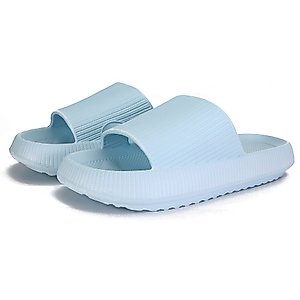 sharllen Cloud Slides for Kids Boys Girls House Slippers Comfy Kids Cloud Slippers for Boys Non-Slip Kids Slippers for Girls Beach Slide Sandals Black/White/Beige（Light Blue,220）,2-3 Big Kid
