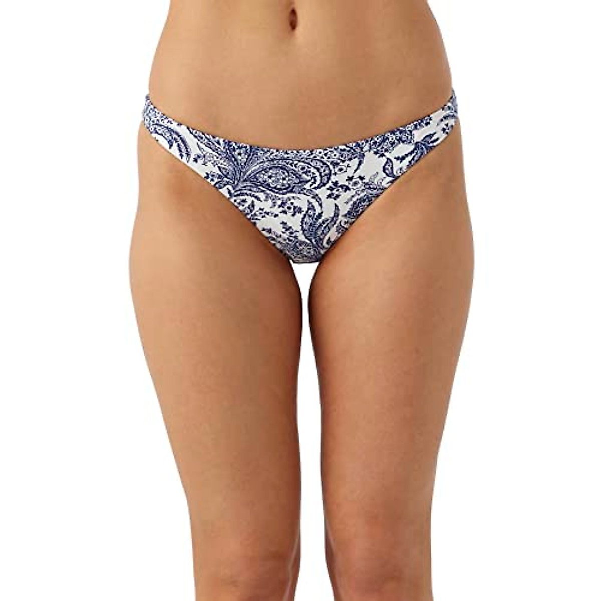 Womens Swim Belle Flower Flamenco Cheeky Bikini Bottom, Medieval Blue, M
