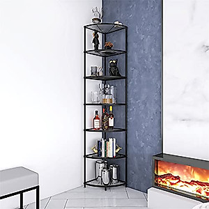 7-Tier Kitchen Corner Shelf Rack, Multi-Layer Pot Rack for Organizer Cookware Stand Stainless Steel Shelves Holder