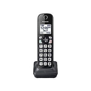 Panasonic KX-TGDA51M Dect 6.0 Digital Additional Cordless Metallic Black Handset for KX-TGD56x Series (Renewed)