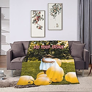 Custom Blanket with Photos Personalized Blanket Customized Throw Blanket Photos Custom Gifts for Christmas, Kids, Adults, Family Friends Lovers Dog Pets Personalized Birthday 40x30 in