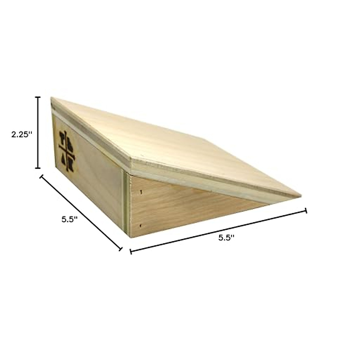 Wide Kicker/Bank Fingerboard Ramp - Handmade in USA - 5.5" Long, 2.25" Tall - Teak Tuning