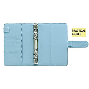 Fan&Ran 2023 Planner Binder Set A6 - Weekly and Monthly Refills, Budget Sheets, Cash Zipper Pocket, Personal Size, Sky Blue
