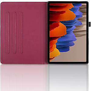 SLLMYYX 360 Degree Rotating Tablet Case Compatible with Samsung Galaxy Tab S9 11.0 Inch SM-X710 2023 Release, Life Tree Slim Folio Stand Cover (Red)