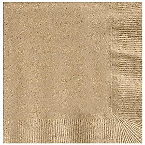 Hoffmaster 180230 Earth Wise Kraft Beverage Napkin, 2 Ply, 1/4 Fold, 10" x 10" Natural (Packs of 3000)