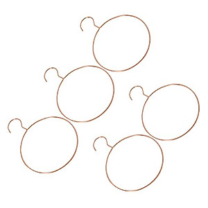 Zerodeko Laundry Rack 5pcs Round Circle Hanger Space- Saving Hanger Thong Underwears Display Ring Hanger Display Hoop Rack for Scarves Shawl and Belts Rose Gold Metal Hangers