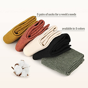 Ech.Apr 5-Pairs Toe Socks for Women,Cotton Athletic Running Women's Toe Socks 5 Fingers,Colored Cute Comfort