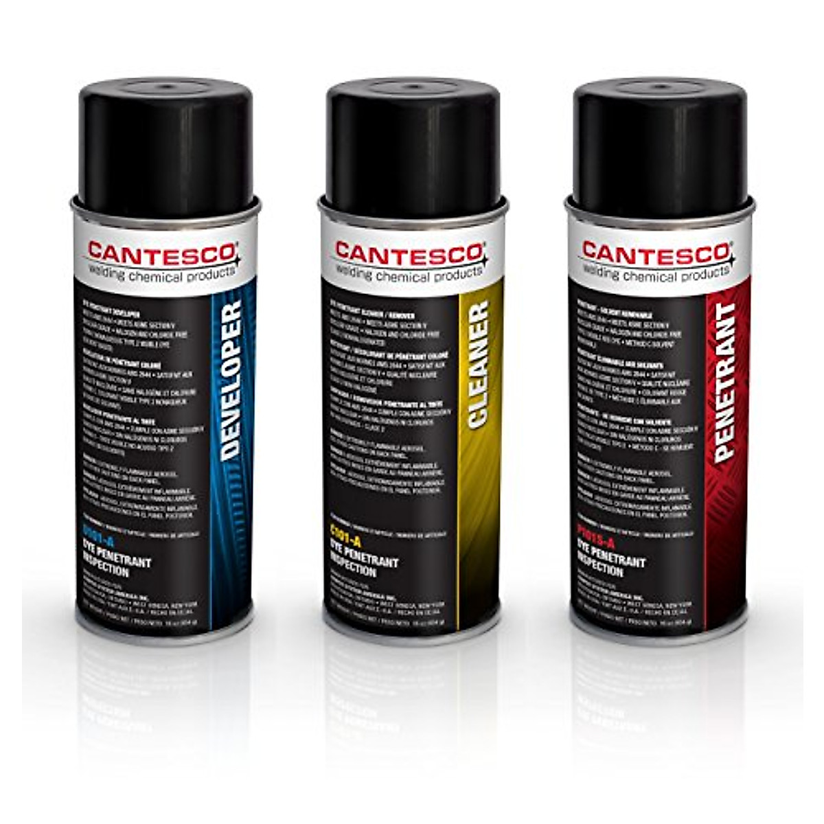 CANTESCO K803W White Dye Penetrant Kit, Water Washable 16 Fl Oz (Pack of 8)