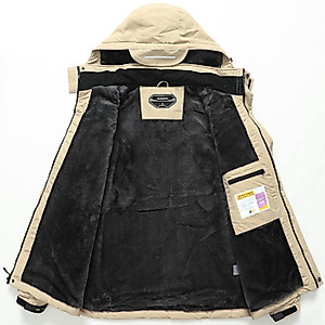 SUOKENI Men's Waterproof Ski Jacket Warm Winter Snow Coat Hooded Raincoat X-Large