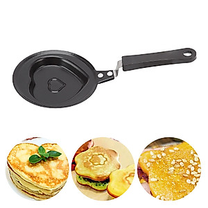 plplaaoo Mini Egg Pan,Egg Frying Pan, Non Stick Egg Cooker Pan,Nonstick Egg Frying Pan Innovative Korean Breakfast Pot DIY Mini Breakfast Omelette Pan Mold(heart-shaped)