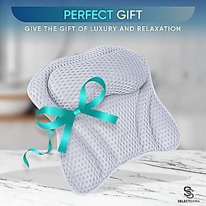 Bath Pillows for Tub Neck and Back Support - Bath Pillow for Bathtub - Bath Tub Pillow Headrest - Spa Pillow for Bathtub and Hot Tub - Bathtub Accessories for Women – Bath Cushion for Tub Adult