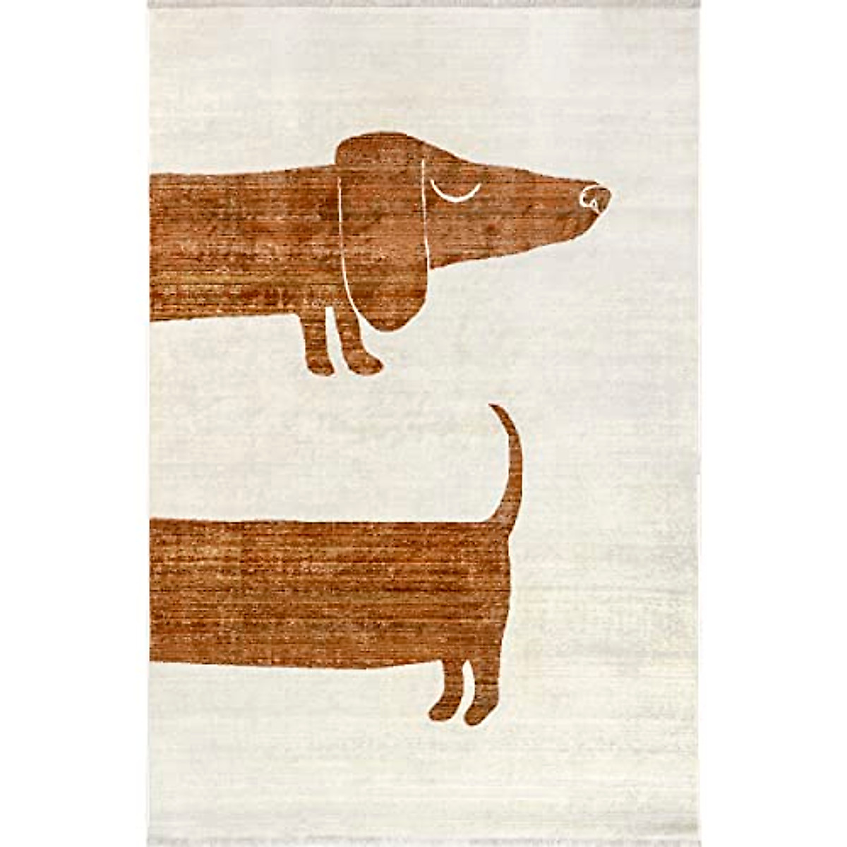 nuLOOM Cailyn Modern Dachshund Kids Area Rug, 7x10, Beige