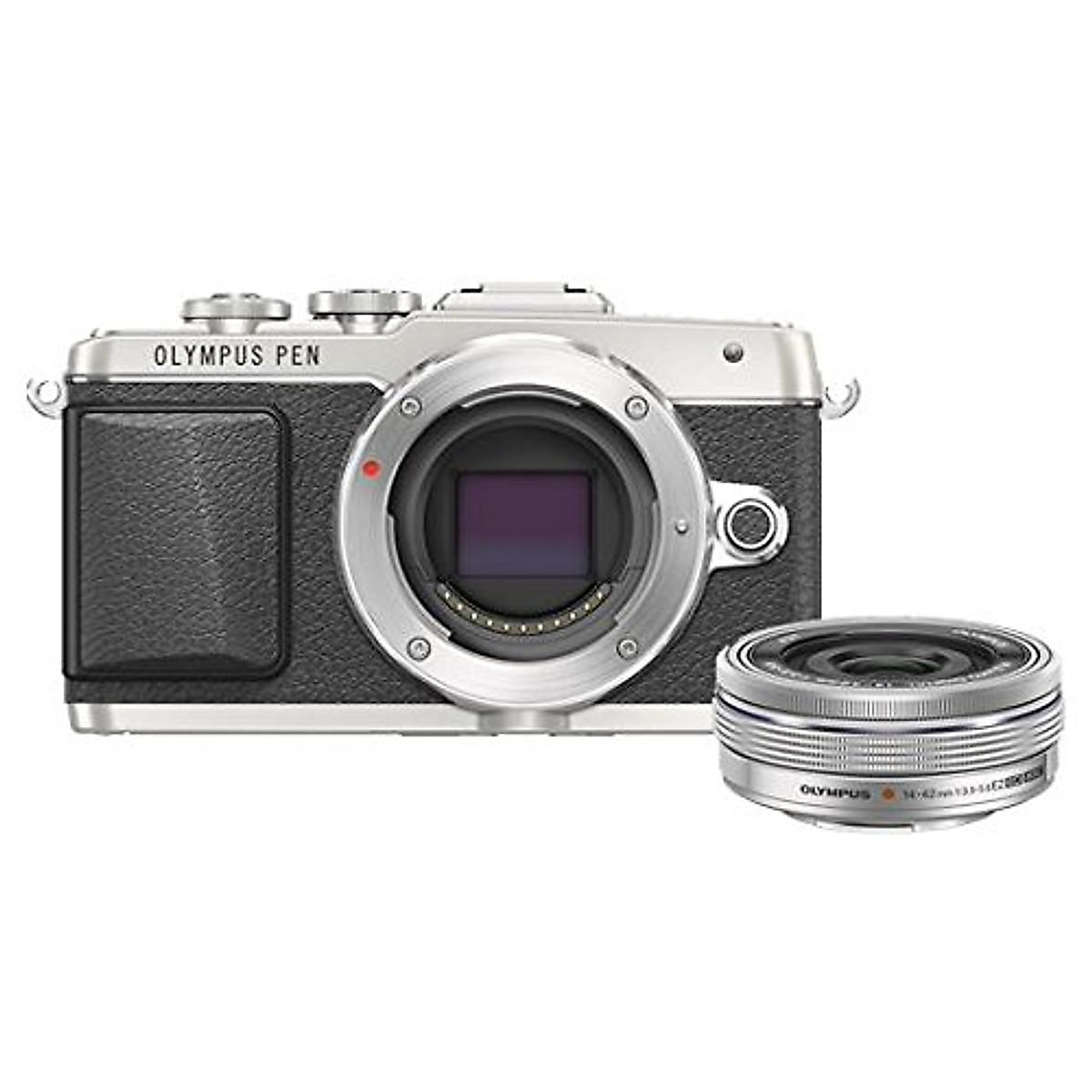 Olympus E-PL7 16MP Mirrorless Digital Camera with 3-Inch LCD with 14-42mm EZ Lens (Silver) - International Version