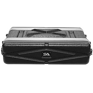 Seismic Audio - SALWR2S - Lightweight 2 Space Compact ABS Rack Case - 2U PA DJ Amp Effects Shallow Rack Case