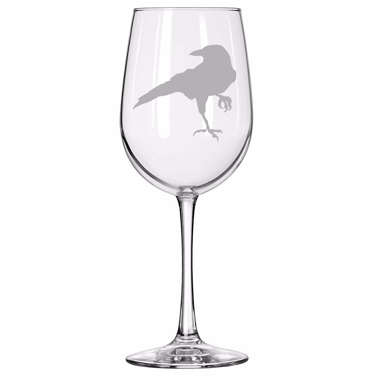 MIP Brand Wine Glass for Red or White Wine Crow Raven Blackbird (16 oz Tall Stemmed)