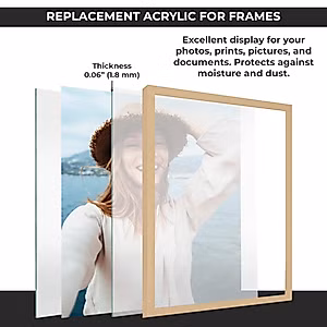 CountryArtHouse Frame-Grade Acrylic Replacement for 11x14 Picture Frame, Replacement Plexiglass for 11x14 Photo Frame, UV-Resistant Acrylic Cover Sheet