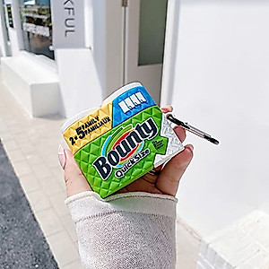 BNBKIKO Compatible Beats Studio Buds Case, 3D Cute Silicone Beats Studio Buds Case, Kawaii Stylish and Cool Design Skin, Suitable for Teen Girl and Boy. (Paper Towels)