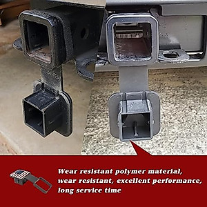 Miytsya 1 PC Trailer Gag Cover Dust Plug, Square 2" Receiver American Flag Protective Cover, Trailer Hitch Cover Pipe Plug Insert, Universal for Most Car Exterior Protective Accessories (Red & Black)