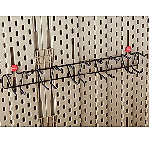 Rubbermaid Metal Shed Shelf & 50lb Capacity 34” Storage Shed Tool Rack (2-pack)