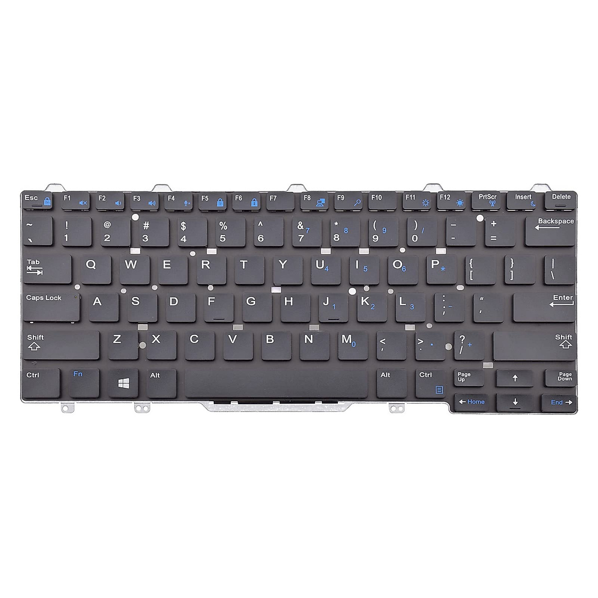 SUNMALL Replacement Keyboard Compatible with Dell Latitude 3340 3350 E3340 7350 E5450 E5470 E7450 E7470 13 7000 2-in-1 7350 Black US Layout Without Pointer No Backlight