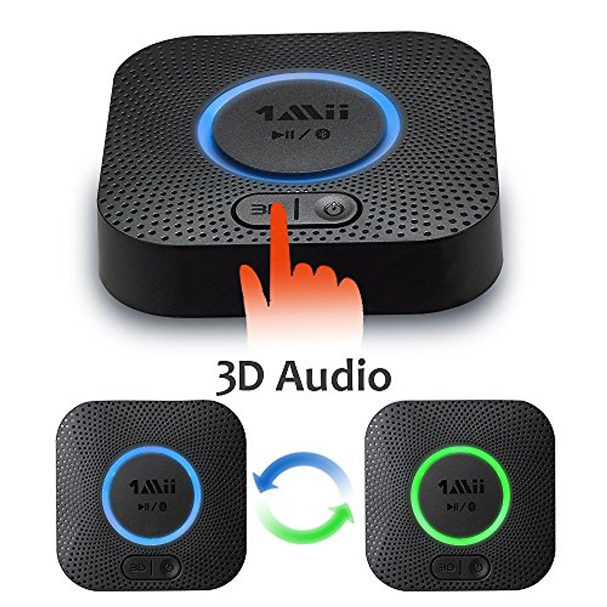 [Upgraded] 1Mii B06 Plus Bluetooth Receiver, HiFi Wireless Audio Adapter, Bluetooth 5.0 Receiver with 3D Surround aptX HD aptX Low Latency for Home Music Streaming Stereo System
