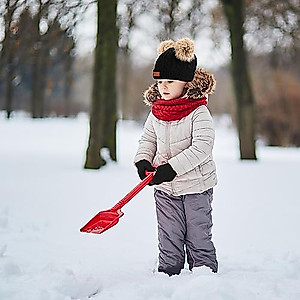 Fuyamp Kids Winter Hat Scarf Earmuffs and Gloves Set for 1-8 Year Girls and Boys, Knit Warm Toddler Winter, Lined Thermal Sets with Pompom(1-8 Year black)