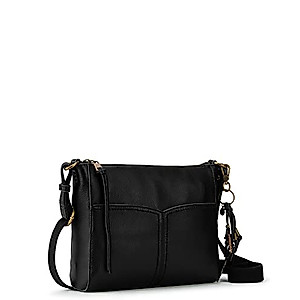 The Sak unisex adult Women's Alameda Leather Crossbody Handbag, Black, One Size US