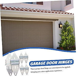 Angoily 6pcs Iron Garage Door Hinges Fix Garage Door Parts Heavy Duty Replacement Hinges