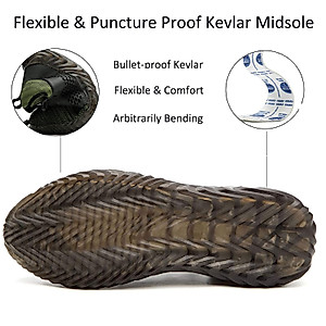 SUADEX Steel Toe Shoe for Men Work Shoes Womens Lightweight Comfortable Safety Sneakers