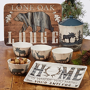 Certified International Fluidity Lodge 5.25" Ice Cream/Dessert Bowls, Set of 4 Assorted Designs