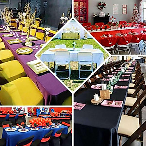 Efavormart Rectangle Tablecloth, 90"x132" Stain & Wrinkle Resistant Washable Table Cloth, Oblong Decorative Polyester Fabric Table Cover for Dining, Party, Wedding & Baby Shower- Burgundy